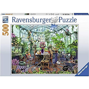 Ravensburger Greenhouse Morning 500 Piece Puzzle - Unique Artistic Experience | Materials | Perfect Fit Technology | Ideal for Family Gatherings | FSC-Certified Materials