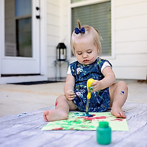 BapronBaby Boho Floral Bapron - No Neck Tie Safer Bib for Baby & Toddler - Soft Waterproof Stain Resistant - Machine Washable - Sz Baby/Toddler 6m-3T