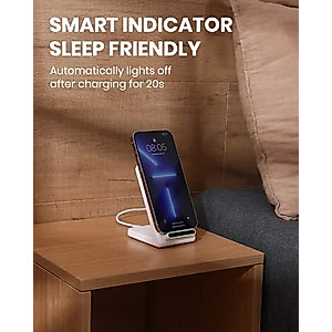 Wireless Charger, Wireless Charging Stand for iPhone 14/13/12 Pro Max/Pro/Mini, SE 11 X XR XS MAX 8 Plus, Wireless Phone Charger for Samsung S22/S21/S20/S10/S9+/Ultra, Note 20/10/9/8 (No AC Adapter)