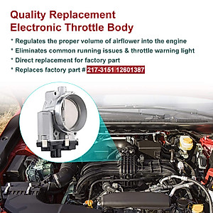WMPHE Electronic Throttle Body Assembly Compatible with Chevy Express GMC Sierra Cadillac Escalade Hummer H2 H3 Throttle Actuator Replace OEM 217-3151 12601387 Fuel Injection Throttle Body