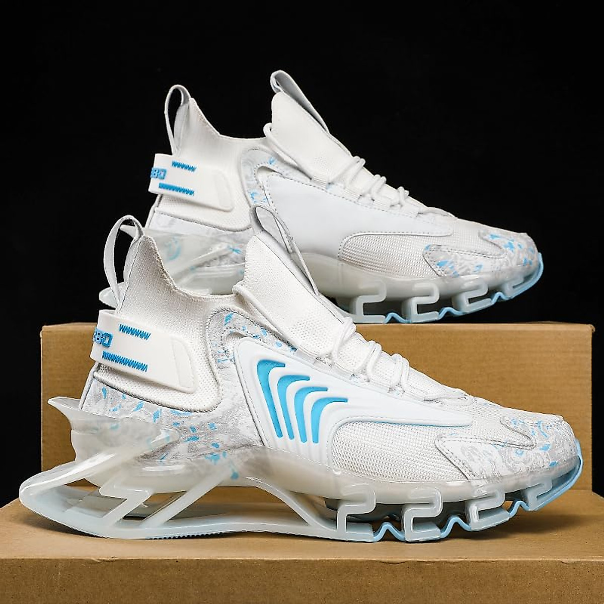 Womens Sneakers Trail Running Shoes for Women Athletic Women's Fashion Tennis Blade Blue Size 7 US Sport Walking Casual Shoe