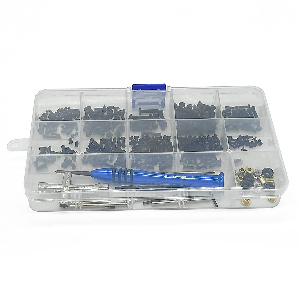 Yaohappy RC Car Screws Kit, RC Screws Kit Repair Tool Box Hardware Fasteners Replacement for Wltoys Wltoys 1/14 144001 RC Car