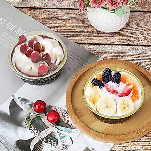 Beasea 8oz Disposable Cupcake Cups with Lids, 50 Pack Ramekins Foil Cupcake Cups Black Gold Aluminum Foil Cups Creme Brulee Muffin Cupcake Baking Cup Mini Pudding Cake Tins for Party Wedding Birthday