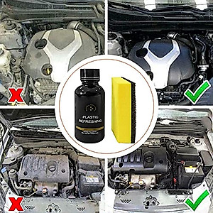 Sumcalio Car Plastic Part Retreading Agent，Auto Leather Refurbishment Paste，Exterior Restorer，Leather Interior Car Cleaner (1pcs)