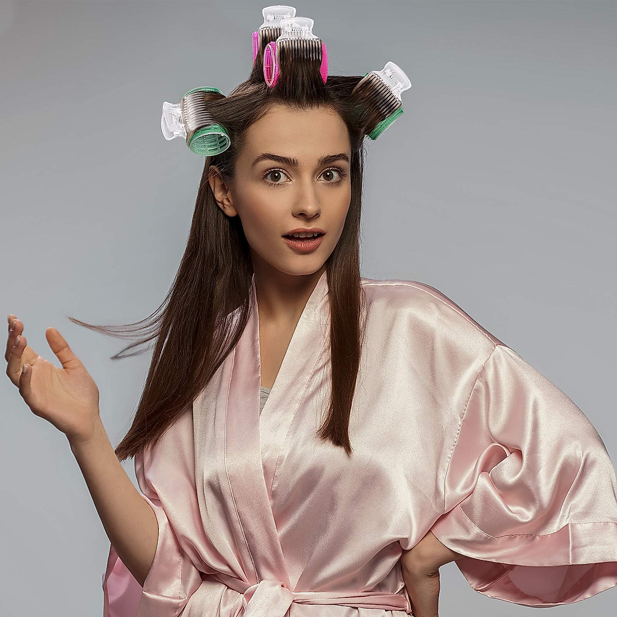 Syhood 12 Piece Hot Roller Clips for Women Girls Hair Curler Claw Clips Replacement Roller Clips Transparent (6 x 5 x 4 cm or 2.36 x 1.97 x 1.57 inch)