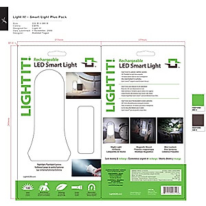 LIGHT IT! by Fulcrum, 18002-308 Rechargeable LED NightEye and Smart Light, White, Single Pack