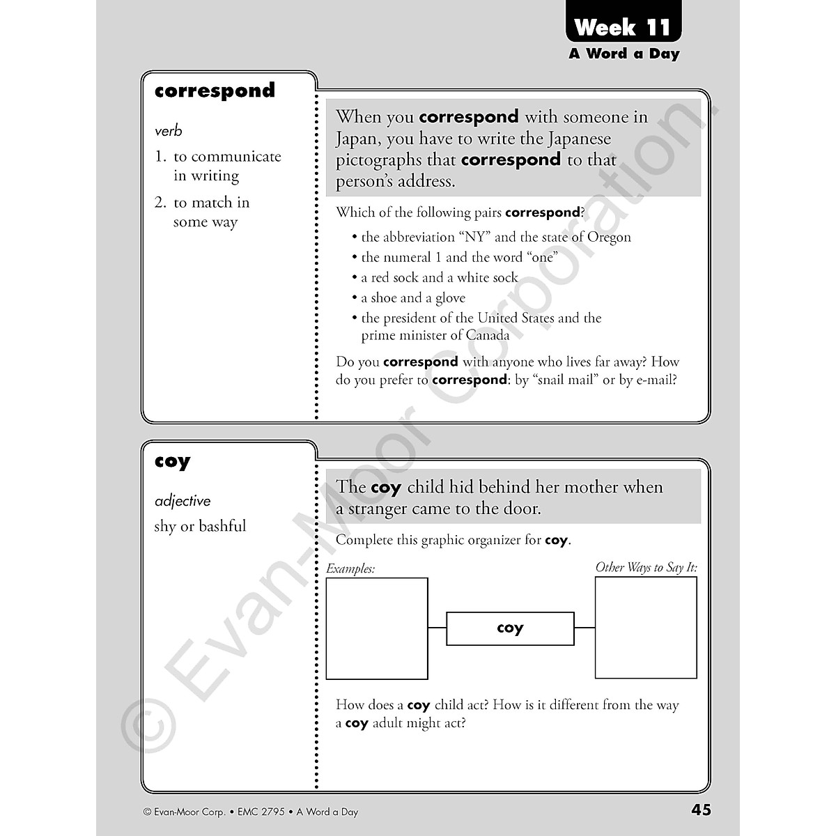 A Word a Day, Grade 5 Teacher Edition