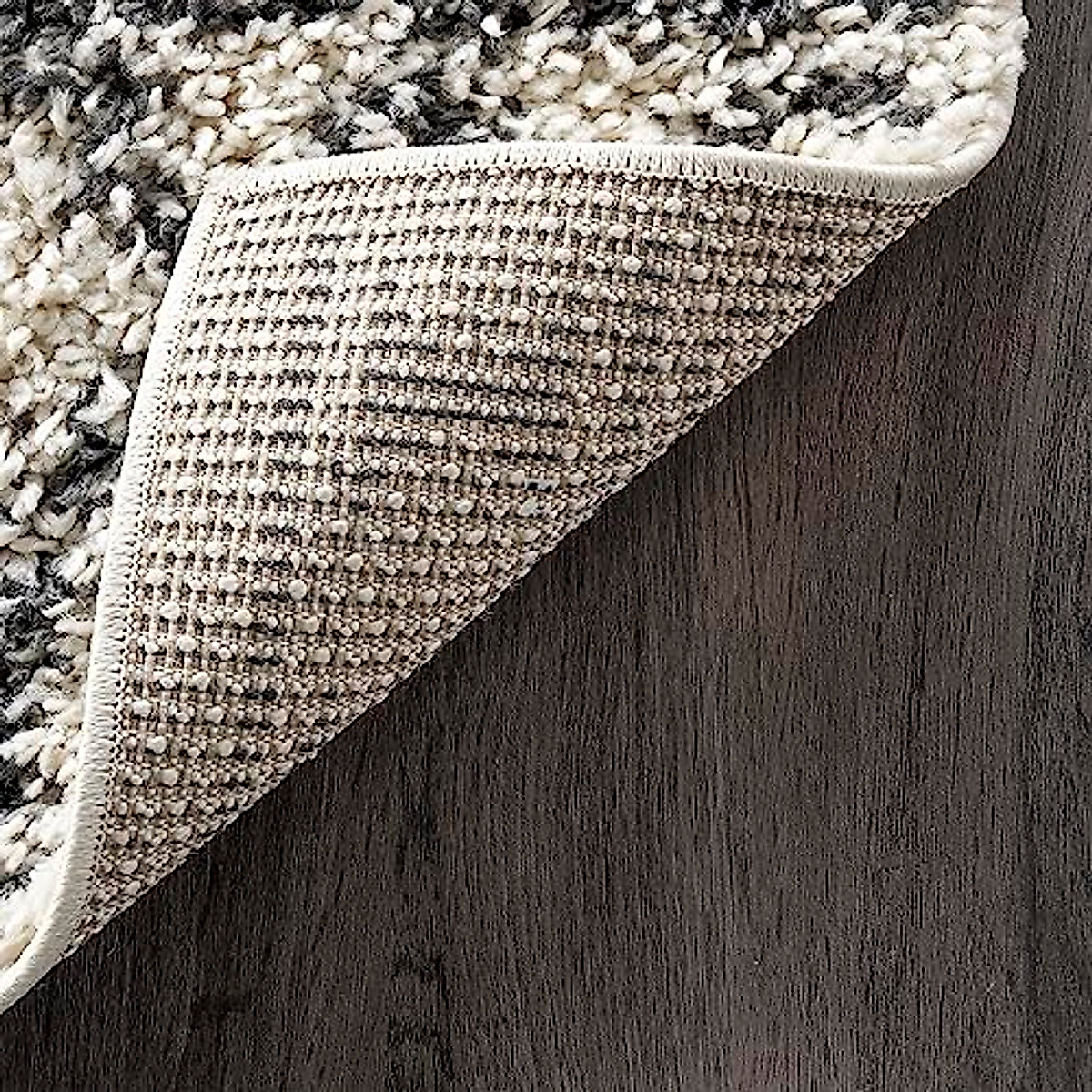 nuLOOM Lacey Moroccan Geometric Shag Area Rug, 8x10, Off-white