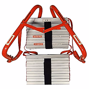 Hausse Retractable 3 Story Fire Escape Ladder, 25 Feet