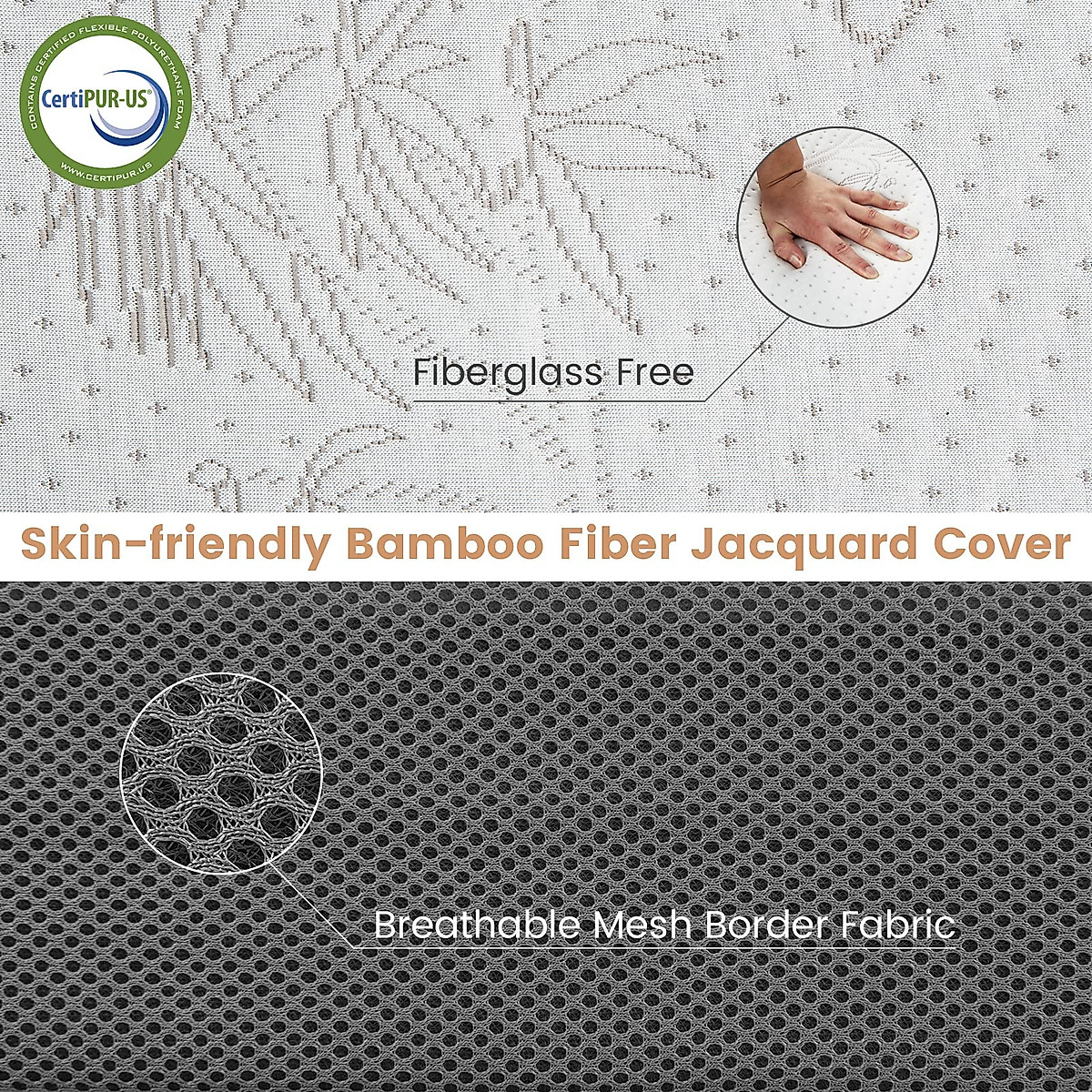 Giantex Folding Mattress, 4 Inch Gel-Infused Tri-fold Mattress with Bamboo Cover & Carry Bag, CertiPUR-US Certified, Foldable Cooling Mattress Topper for Guest Room Dorm RV Camp Floor, Twin XL