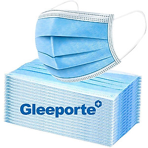 [250 Masks] Disposable Face Mask, 3-Ply Adult Masks, Single Use Facial Cover with Elastic Earloops For Home, Office, School, and Outdoors