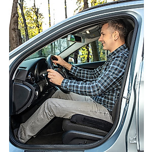 Wellnetech Seat Cushion Non-Slip Sciatica & Back Coccyx Tailbone Pain Relief Car Seat Cushion All-Day Sitting Comfort for Office Desk Gaming Chair. Enhanced Gel Memory Foam Seat Cushion