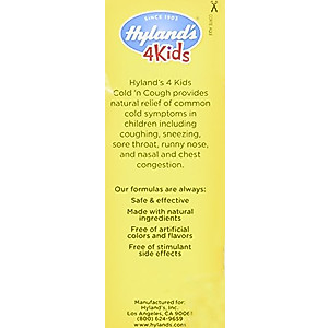 Hylands Cold 'n Cough Supplement for Kids 4 Ounce