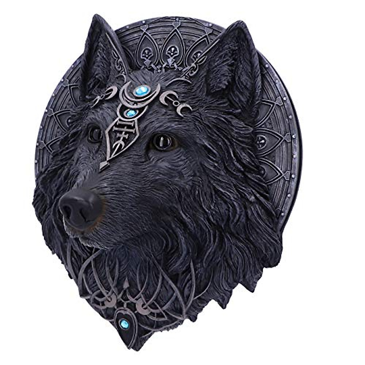 Nemesis Now Dark Gothic Magical Wolf Moon Wall Hanging Plaque, Black, One Size