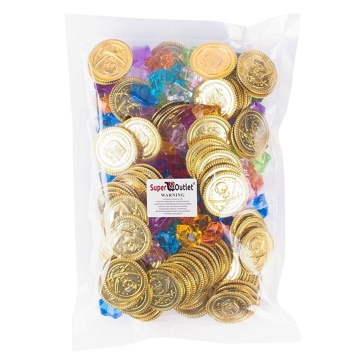 Pirate Treasure Coins & Gems Set - Perfect for Pirate Theme Parties
