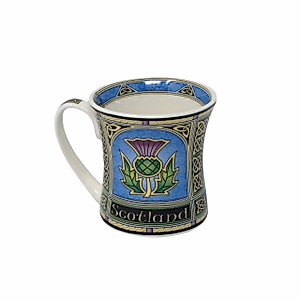 Royal Tara Set of 2 Scotland Mug with Thistle New Bone China Scottish Porcelain Cup 325ml11fl oz, Blue