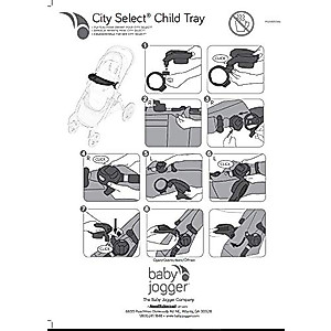 Baby Jogger Child Tray for City Select Stroller, Black