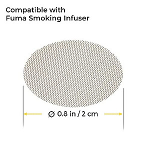 Mesh Set for Fuma Smoking Gun, 5 PCS, 0.8 in (2cm)