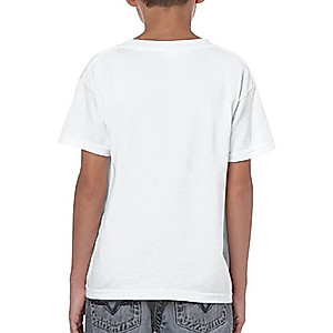 Gildan Youth Heavy Cotton T-Shirt, Style G5000B, 2-Pack, White, Medium