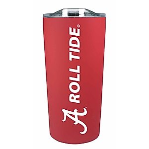 Campus Colors NCAA Stainless Steel Tumbler Perfect for Gameday - 18 oz - Double Walled - Keeps Drinks Perfectly Insulated (Alabama Crimson Tide - Red)