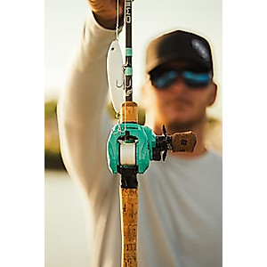 13 FISHING - Modus TX2 Baitcast Reel - 7.3:1 Gear Ratio - Right Hand Retrieve (Salt+Fresh) - MODTX2-7.3-RH, Seafoam Green