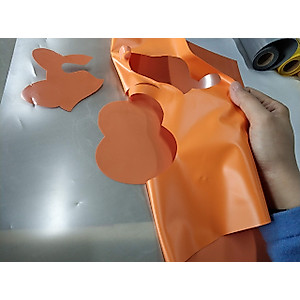 guangyintong Orange Heat Transfer Vinyl HTV Rolls, 12" x 8ft Orange Iron on Vinyl for T-Shirts Glossy Surface Orange HTV Vinyl for All Cutter Machines Easy to Cut & Weed for Heat Vinyl Design