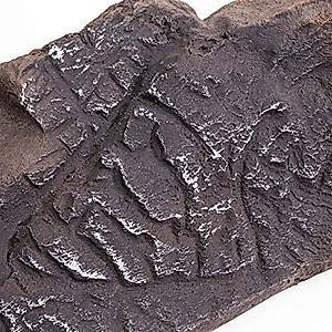 Barton 9Pc Ceramic Log Set Pine Wood Style w/Stackable Gas Heat Resistant Outdoor Indoor Fireplace Fire Wood Fake Realistic