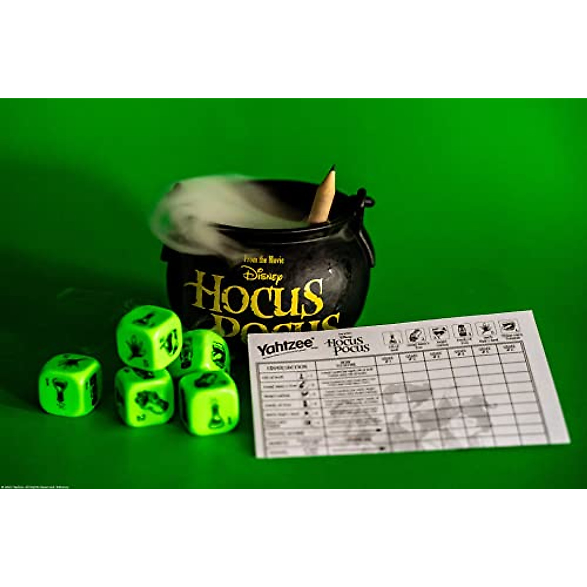 YAHTZEE: Disney Hocus Pocus | Collectible Witch’s Caldron Dice Cup | Classic Family Dice Game Based on Disney Film | Great for Family Game Night | Officially-Licensed Disney Game & Merchandise