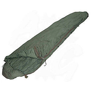 Military Outdoor Clothing Previously Issued U.S. G.I. Olive Drab Patrol Water Repellent Nylon Modular Sleeping Bag