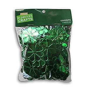Shimmering Shamrock Confetti for St. Patrick's Day - Party Decor, Accent, and Embellishment - 2.5 Oz Bag
