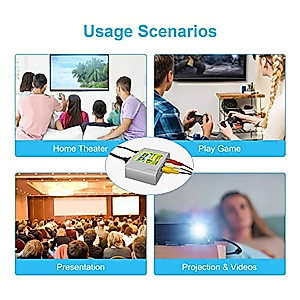 Dingsun RCA to HDMI Converter, V22B Mini RCA/ Composite/ CVBS/ AV to HDMI Video Audio Converter Adapter 1080P Supports 4:3/16:9 switche Compatible Xbox/ PS2/ WII/ SNES/ N64/ VHS/ VCR/ DVD ect.