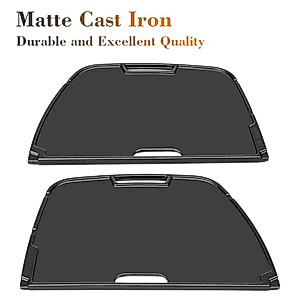 Hisencn Cast Iron Reversible Griddle for Napoleon Portable Barbecue Grill All TravelQ 285 Series, for Napoleon Pro285x, PRO285X-BK, PRO285-BK, PRO285, TQ285X, TQ285X-1, TQ285X-BL, Non-Stick, 1-Pack