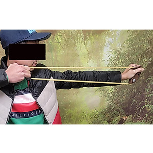 Southland Archery Supply Archery Bow Training Stretch Resistance Band Equipment Pulling Exercise Shooting (Wood Handle)