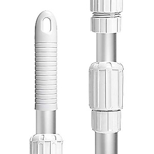 Poolmaster 21305 Commercial 3-Piece Adjustable Aluminum Telescopic Swimming Pool Pole, 15-Foot Extended, Three construction-1inch 8 inch X 1 1/4 inch Diameter, Silver