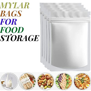 Premium Mylar Bag 1 GALLON - Thick 9.4 Mil 10"X14" Airtight Vacuum Sealing Sealable Mylar Bags for Long Term Food Storage - Odor Free Heat Resistant - Light and Moisture Proof Fresh Saver Packs 30PCS