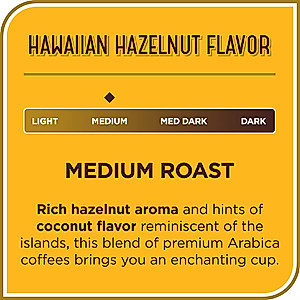 Don Francisco's Hawaiian Hazelnut Medium Roast Coffee - 100 K-Cup Compatible Single-Serve Pods, 100% Arabica, Recyclable through TerraCycle, Rich Nutty Flavor with Coconut Hints