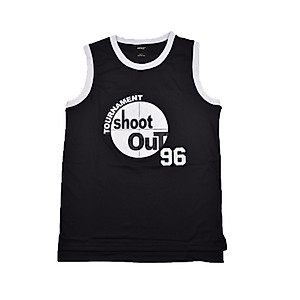 AIFFEE Men's Basketball Jersey 96 Tournament Shootout Jersey Size S-XXXL Black Color (M)