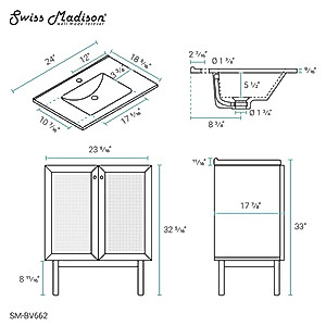 Swiss Madison Well Made Forever Classe 24 inch Oak Bathroom Vanity