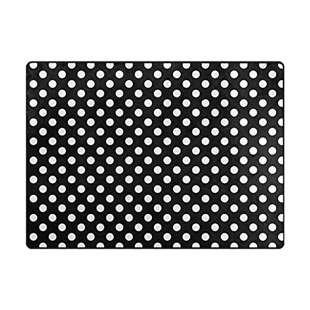 ALAZA White Black Polka Dot Area Rug Rugs for Living Room Bedroom 7' x 5'