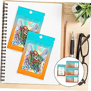 GLEAVI 500 pcs Ing Reusable Airtight Electronics Eyelash Pouch Item Sample Food Clear for Small Wrapping Dispensary Aluminum Sealing with Storage Multi-function Window Pouches