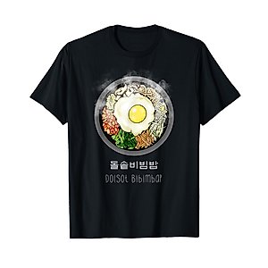 Dolsot Bibimbap, Bibimbop, Korean Letter HANGUL, Korean Food T-Shirt