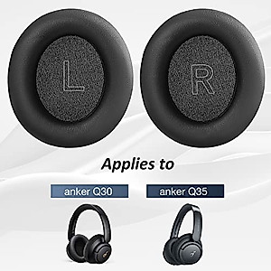 Tamicio Earpads Replacement Cushions Kit Compatible with Anker Soundcore Life Q30 / Q35 Headphones Headset,Softer and Thicker Memory Foam Oval Over-Ear Headphone Ear Cushion (Blue)