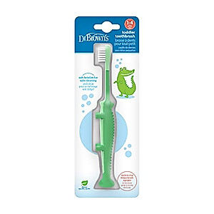 Dr. Brown's Baby and Toddler Toothbrush - Crocodile, BPA Free - Age 1-4Y