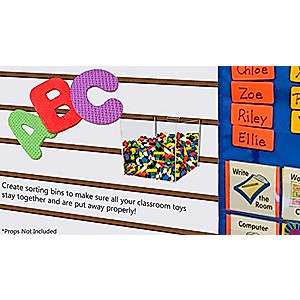 Marketing Holders 4" Slatwall Retail Bin Clear Acrylic Merchandise Storage Organizer Bulk Product Dump Box Single Pocket Caddy for Retail Stores and Service Centers