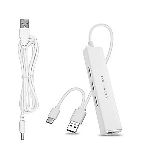 fire Stick ethernet Adapter w/OTG Cable for Android, C USB hub Laptop, USB to RJ45 Adapter Compatible with Samsung Raspberry Pi Dell and Mac Chromebook Tablets