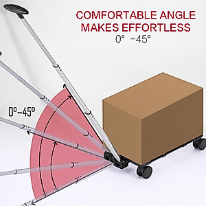 yookee home Small Hand Truck with 2 Ropes Folding Hand Truck Dolly Cart Collapsible Cart Heavy Duty Moving Dolly Portable Trolley for Luggage, Travel, Moving, Shopping, Office Use, Black