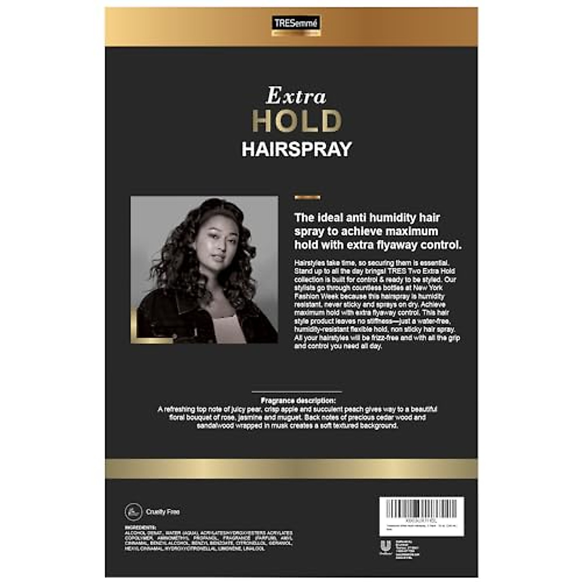 TRESemme Two Spray with Extra Hold Non-Aerosol Hairspray, 10 oz, Extra-Firm Control, Strong Hold with Touchable Feel, Humidity Resistant, Frizz Control, Pack of 3 Pump Bottles.