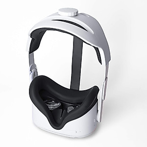 NIUVR Face Cover Silicone Mask Compatible with Oculus Quest 2 VR, Sealing Light Leakage Facial Pad Compatible with Meta Headset Accessories, Sweatproof Washable Anti-Leakage Face Cushion