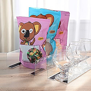 Baluue Plastic Shelf Divider, Shelf Dividers Closet, 5pcs L- Shaped Commodity Magnetic Organization Baffle for Supermarket Retail Store