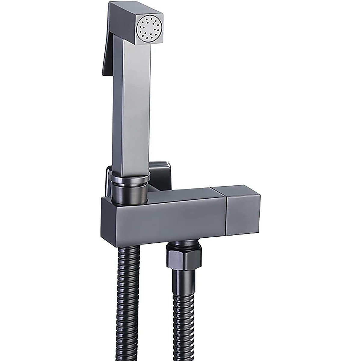 Bidet Hand Shower Toilet Brass Gray Bidet Fittings Set Wall Mount Bidet Spray Attachment with Cold Water, Shower Head for Toilet for Bathroom